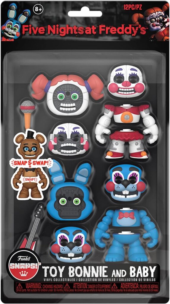 Funko Five Nights At Freddy’s FNAF Snap Toy Bonnie and Baby 2 Pack ...